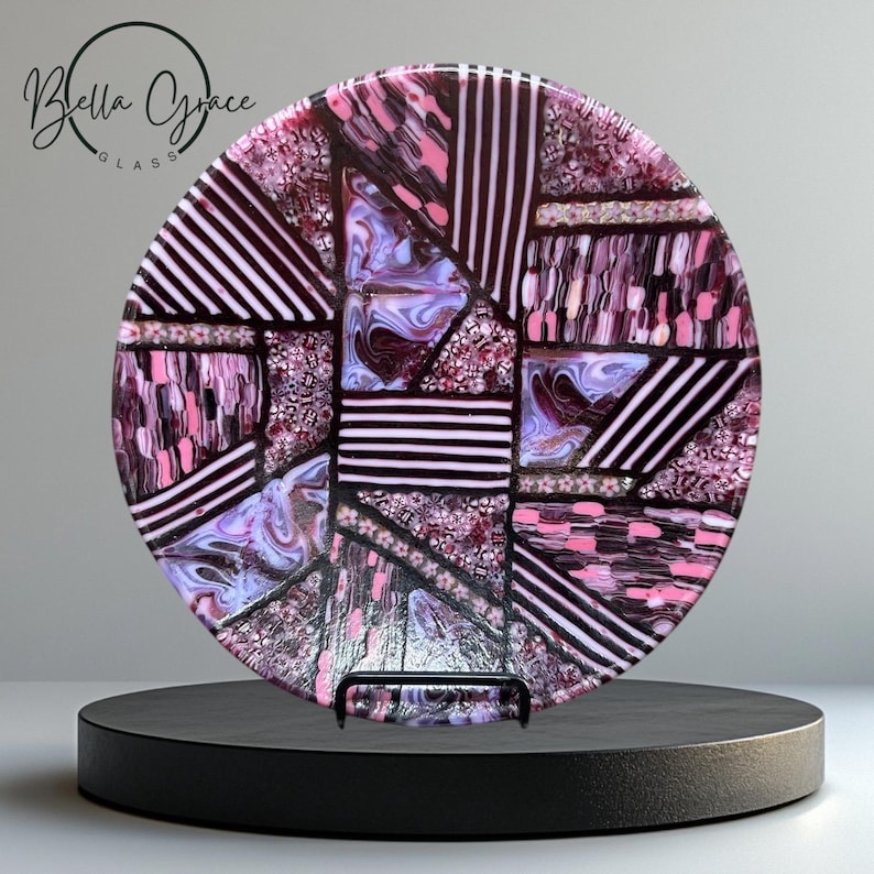 Fused Glass Bowl, Custom-designed With Murrini Glass, Tabletop Art - Etsy