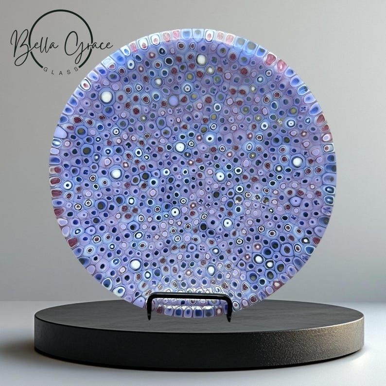 Fused Glass Bowl, Custom-designed With Murrini Glass, Tabletop Art - Etsy