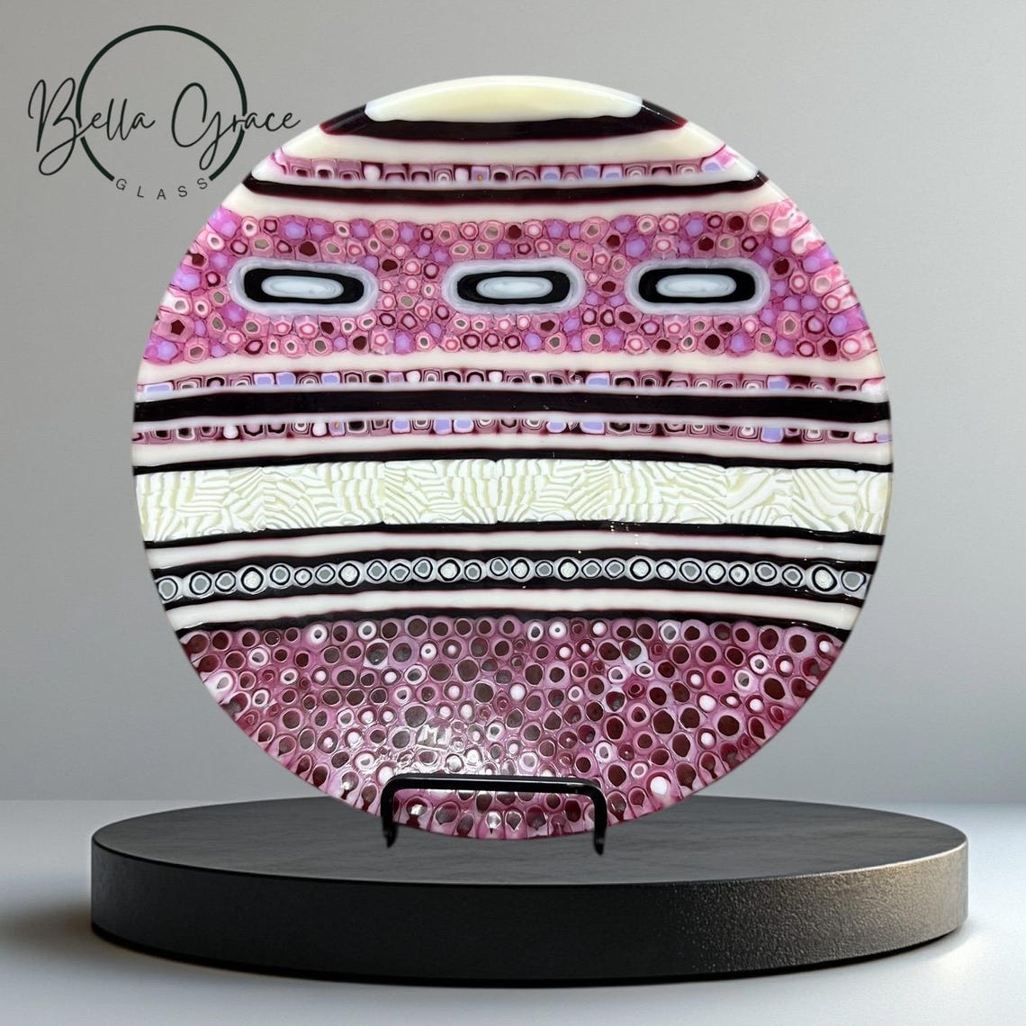 Fused Glass Bowl, Custom-designed With Murrini Glass, Tabletop Art - Etsy