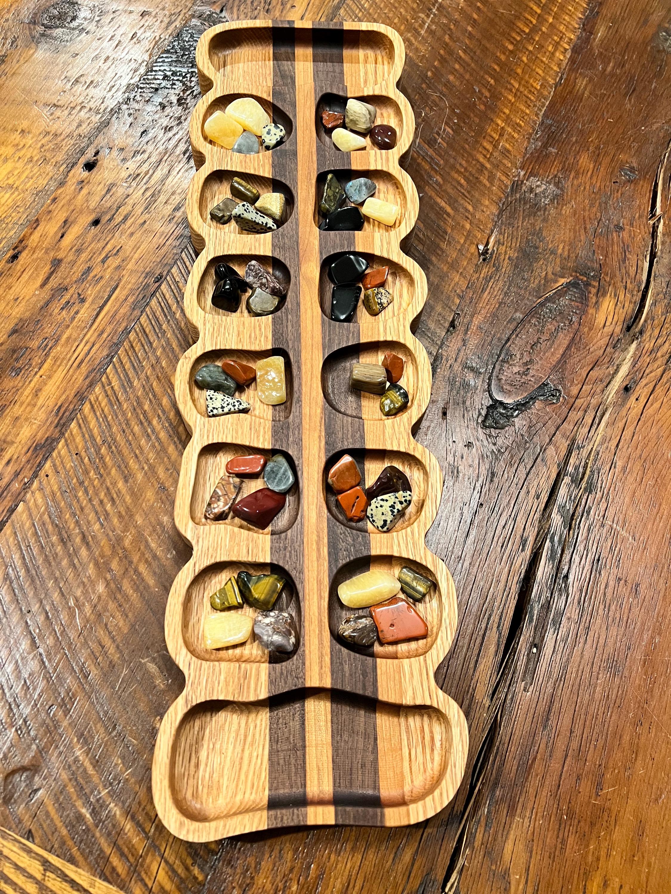 Mancala Board Game Kids Gift Family Cnc Router Handmade Walnut Cherry ...