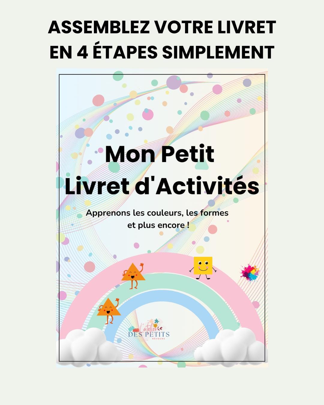 Livret D'activité Enfant 2-5 Ans, Apprenons Les Formes Et Les Couleurs ...