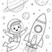 10 Space Coloring Pages for Kids Classroom | Astronaut & Rocket ...