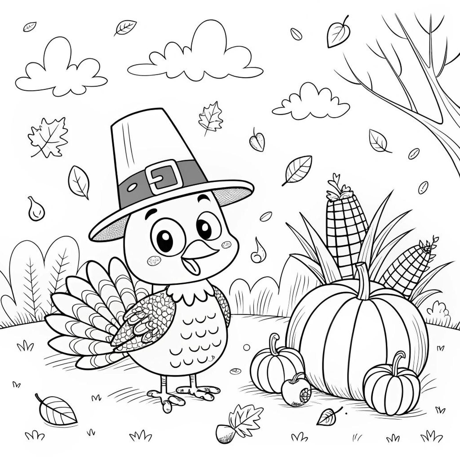 Thanksgiving Coloring Book for Kids and Adults – Fun & Easy Fall Pages ...