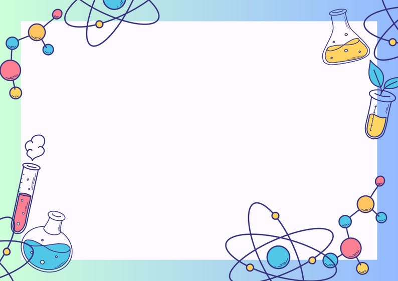 Science Theme Flashcard Template - Etsy