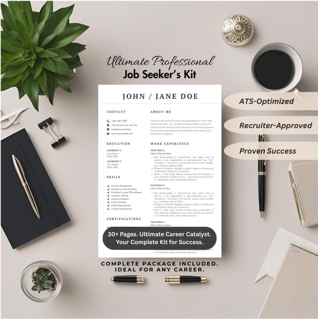 Ultimate Job Seeker's Kit, CV Template, Application, Professional ...