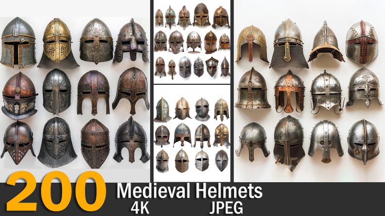 200 Medieval Helmets Collection - Etsy