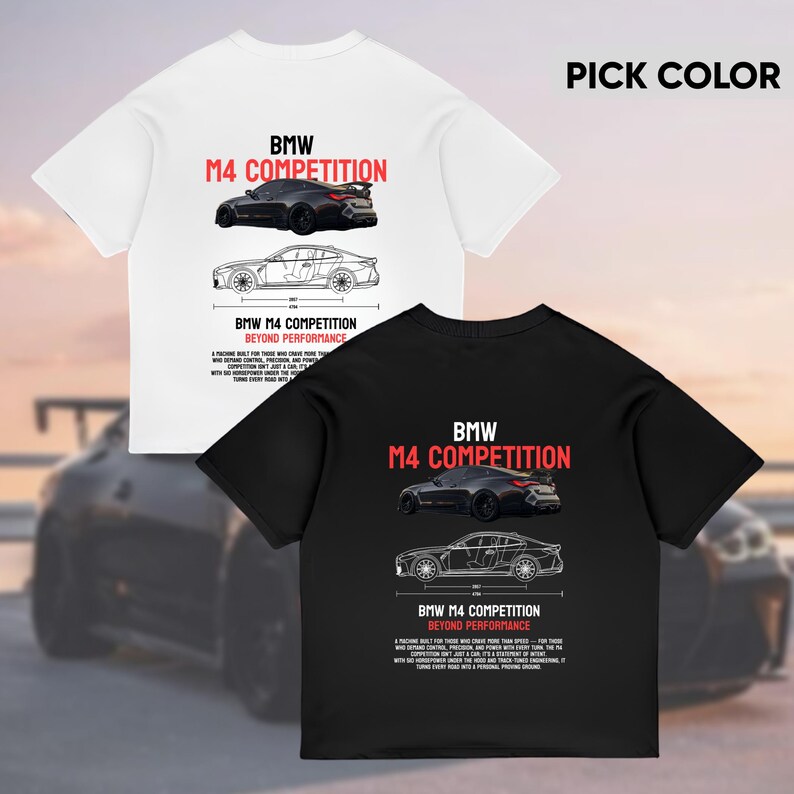 BMW M4 Competition T-shirt. Gift Idea for Him/boyfried. Stylish T-shirt ...