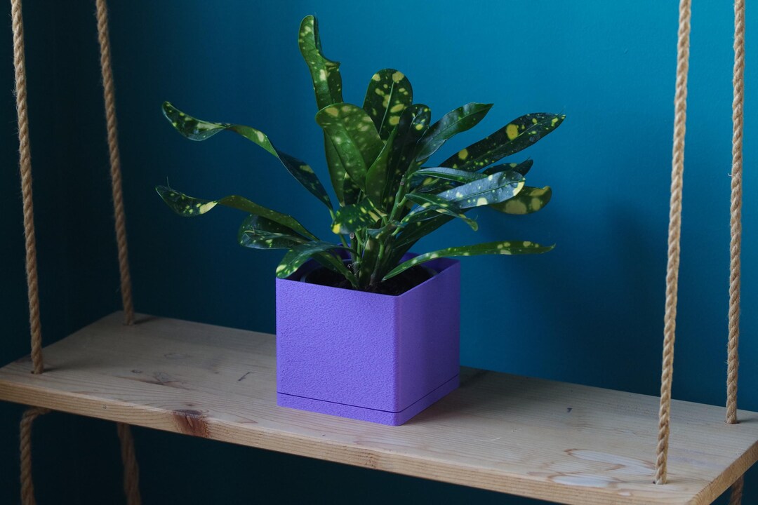 Rootbox - Lilac - Minimalist 3D Printed Planter With Tray | Tall Pot ...