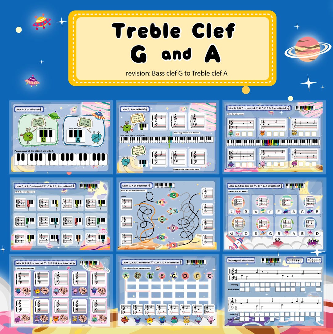 Children Note Speller - Treble Clef G, A - Etsy