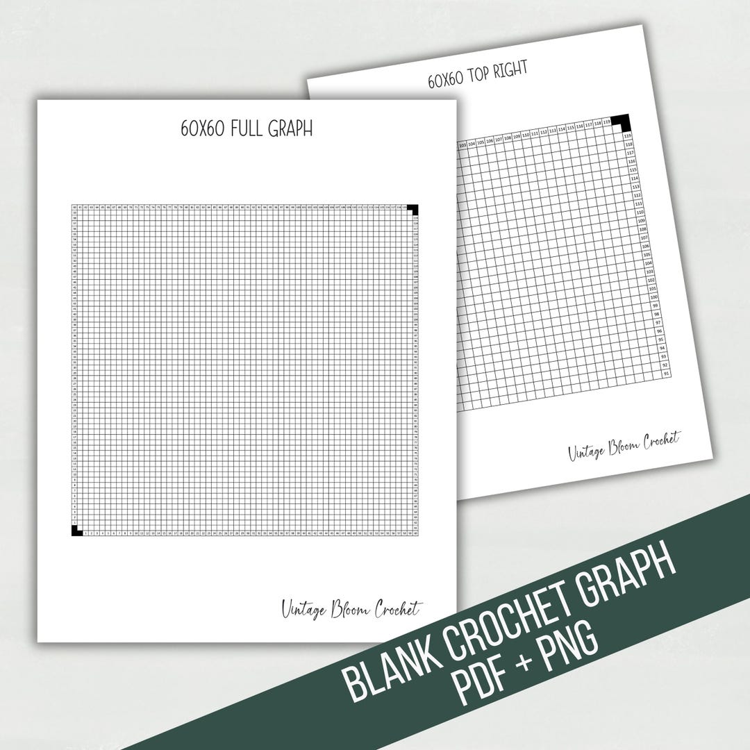 Blank C2C Graph for C2C Crochet Pattern, Blanket Pattern Tool, Corner ...