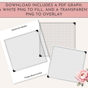 30X30 Blank C2C Graph for C2C Crochet Pattern Square Blanket Pattern ...
