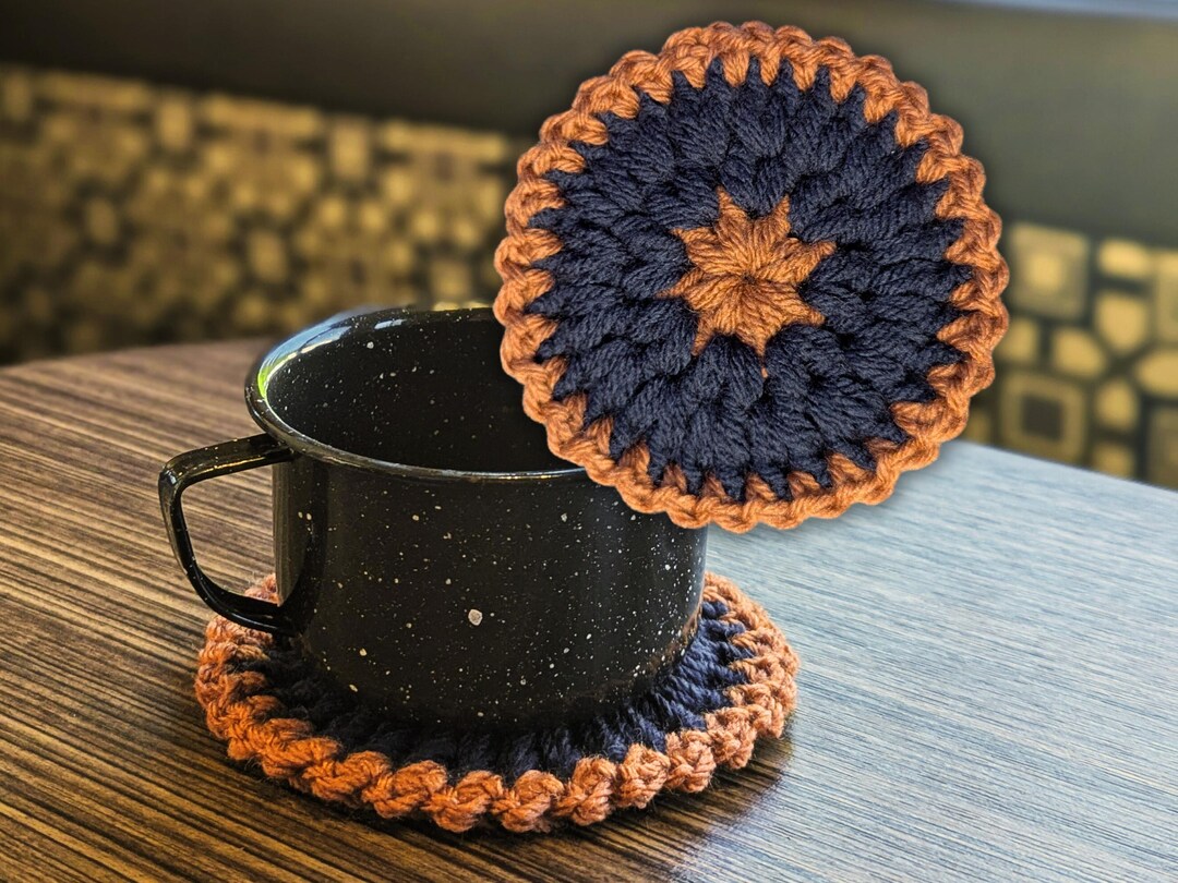 Round Coaster Crochet Pattern PDF Pattern Flower Crochet Coaster Cute ...