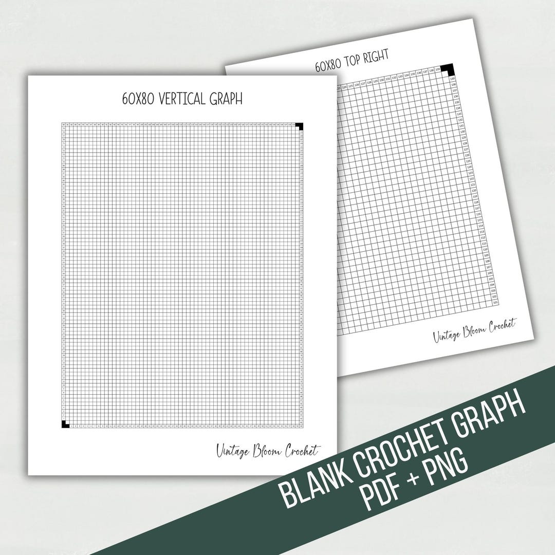 60X80 Blank C2C Graph for C2C Crochet Pattern Throw Blanket Pattern ...