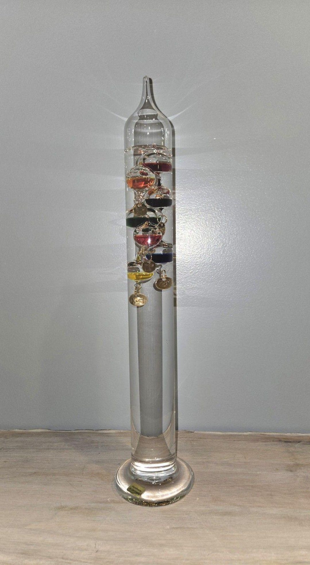 17.5" Galileo Glass Thermometer W/7 Balls Handmade in Germany Excellent ...