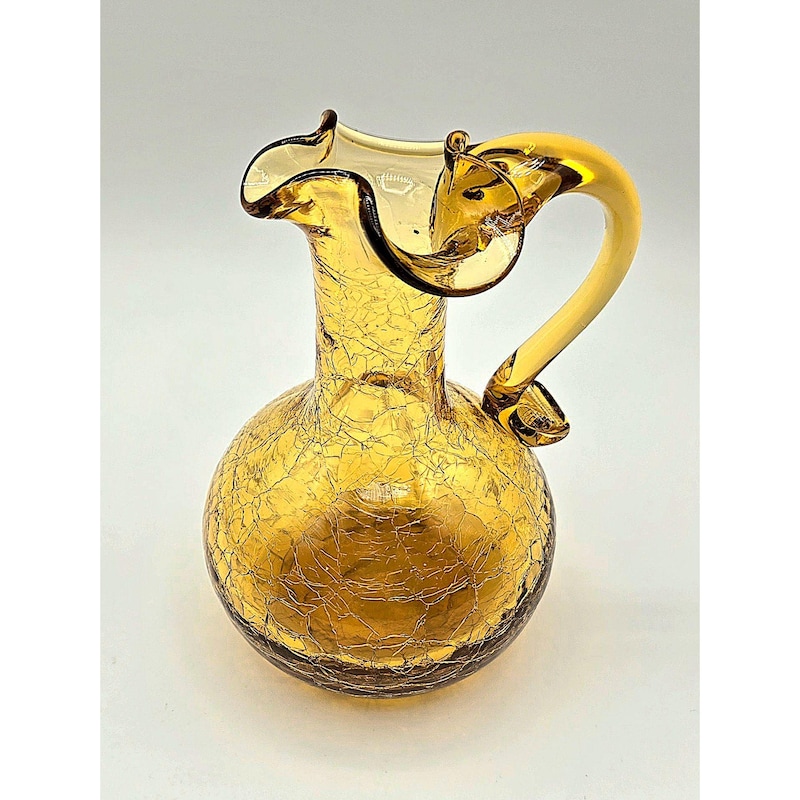 Ruffled Rim Crackle Glass - Etsy