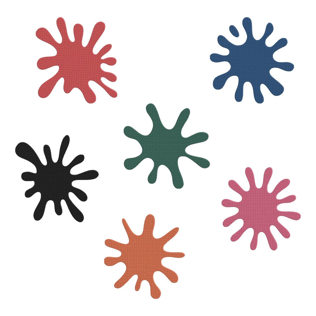 Color Splash Embroidery Design , Paint Splatter Machine Embroidery File ...