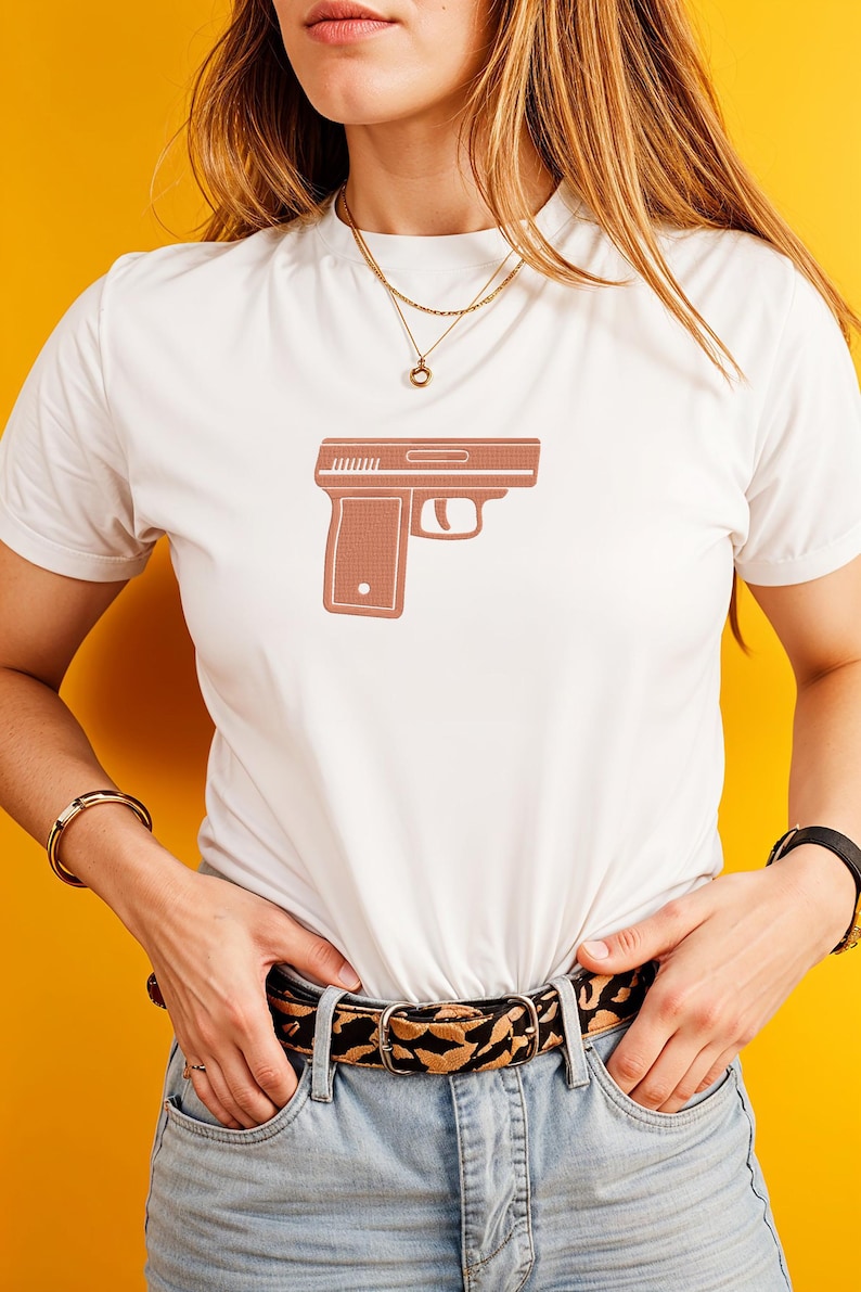 Weapon Pistol Rifle Silhouette Embroidery Design, Tactical Graphics ...