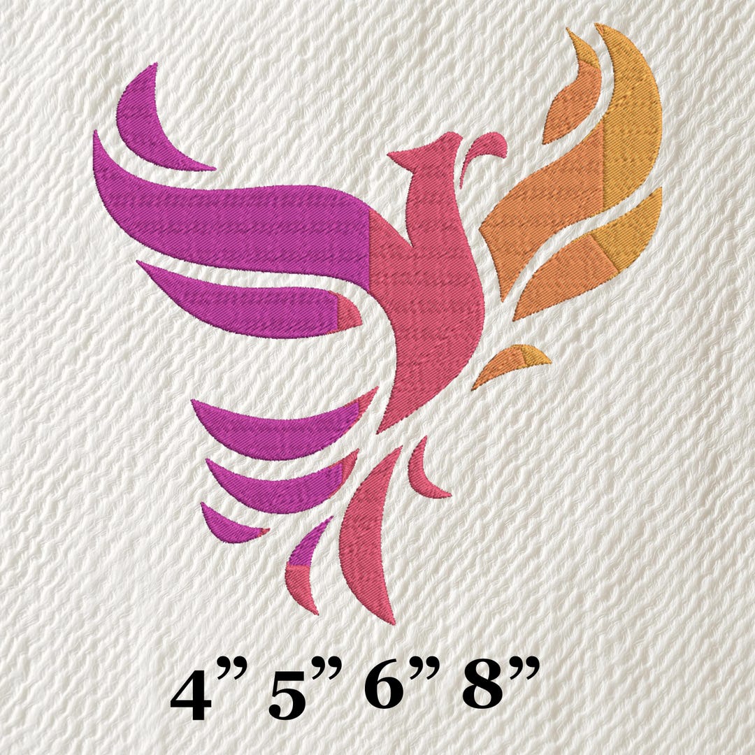 Phoenix Embroidery Design - Firebird Machine Embroidery File - Instant ...