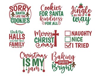 Santa Cookies Embroidery Design, Santa Machine Embroidery File, 8 ...