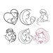 Mom Love Embroidery Design Set, Mother's Day Embroidery Design, Mom ...