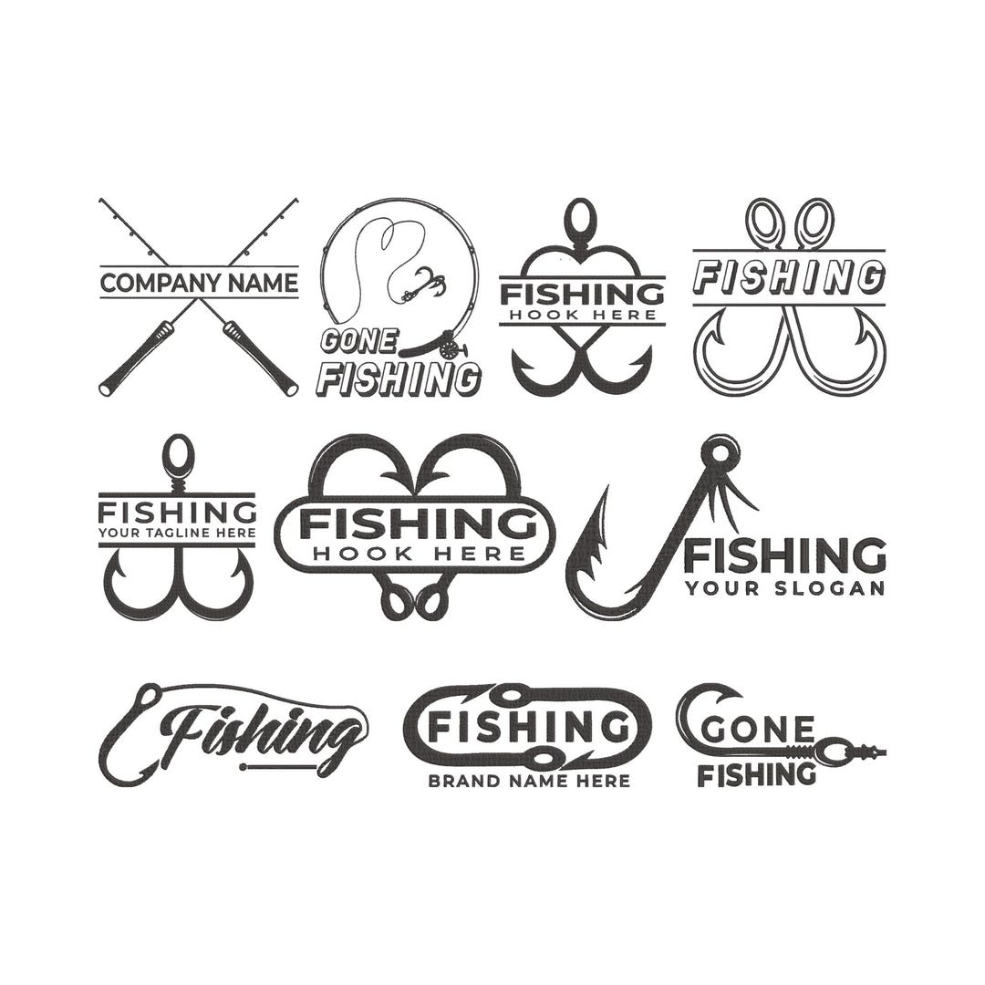 Fishing Hook Monogram Embroidery Design, Fishing Machine Embroidery ...