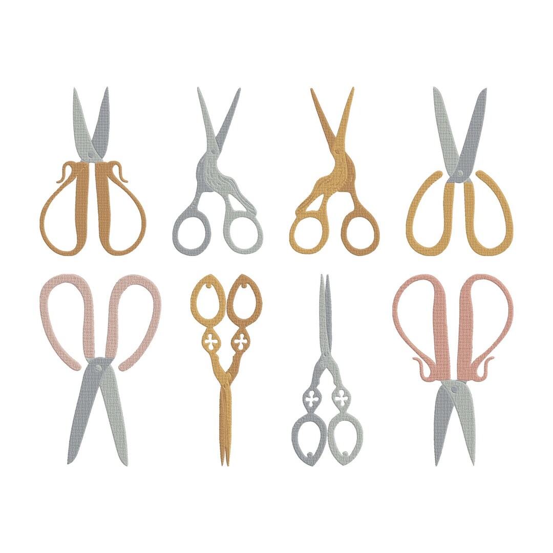 Scissors Sewing Vintage Embroidery Design, Vintage Sewing Scissors ...