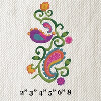 Redwork Paisley Style Machine Embroidery Patterns / Designs 4x4 and 5x7 ...