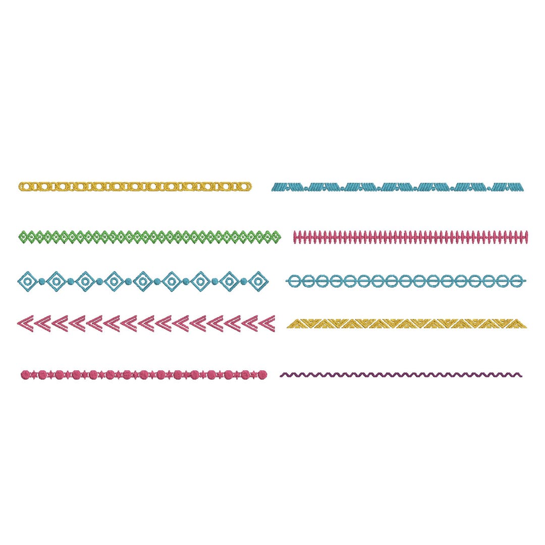 Decorative Border Line Art Geometric Design, Geometric Stitch Border ...