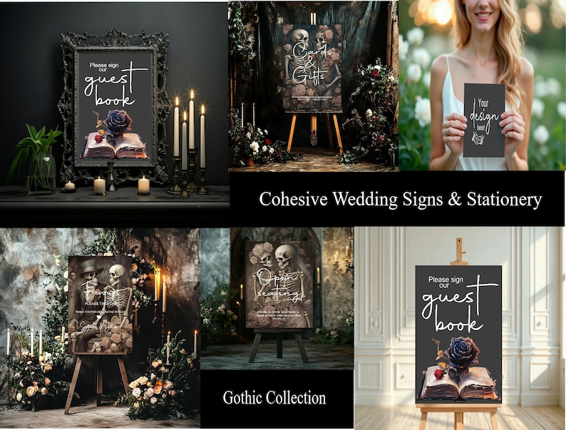 Black Lace Oval Wedding Welcome Sign | Gothic Dark Romance Wedding ...