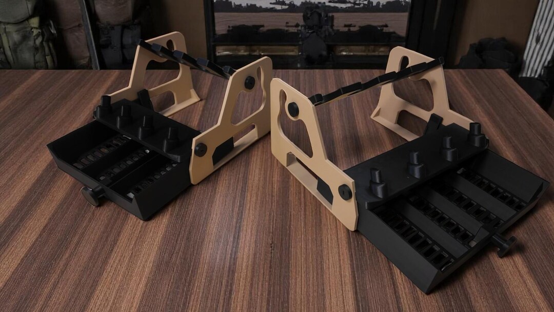 Handgun Safe Organizer – 4 Pistol Rack With Integrated Magazine Tray - Etsy