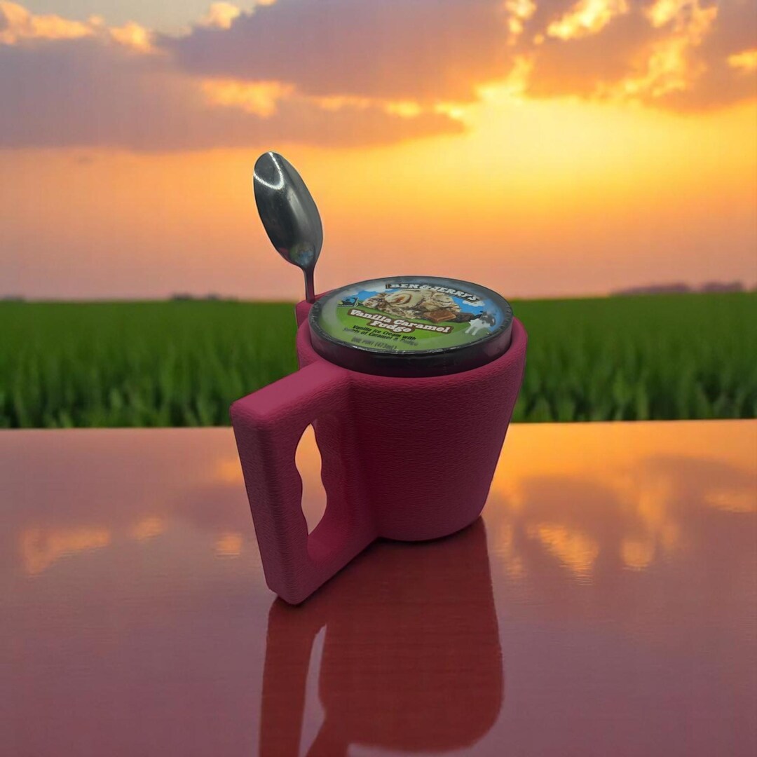 Ice Cream Pint Holder – Cozy Cup With Spoon Slot - Etsy