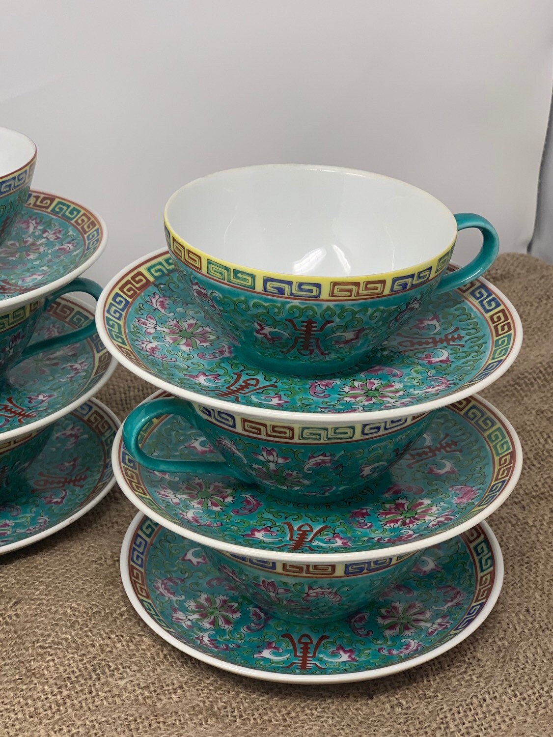 Vintage Japanese Kakiemon Tea Set With Enamled Chrysanthemum Design - Etsy