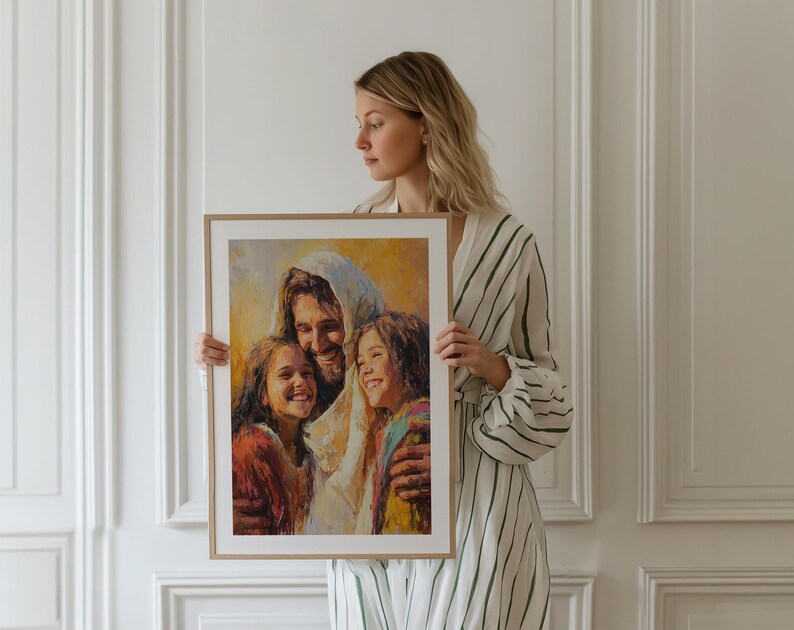 Jesus Hugging Children Art - Christian Family Wall Decor, Warm ...