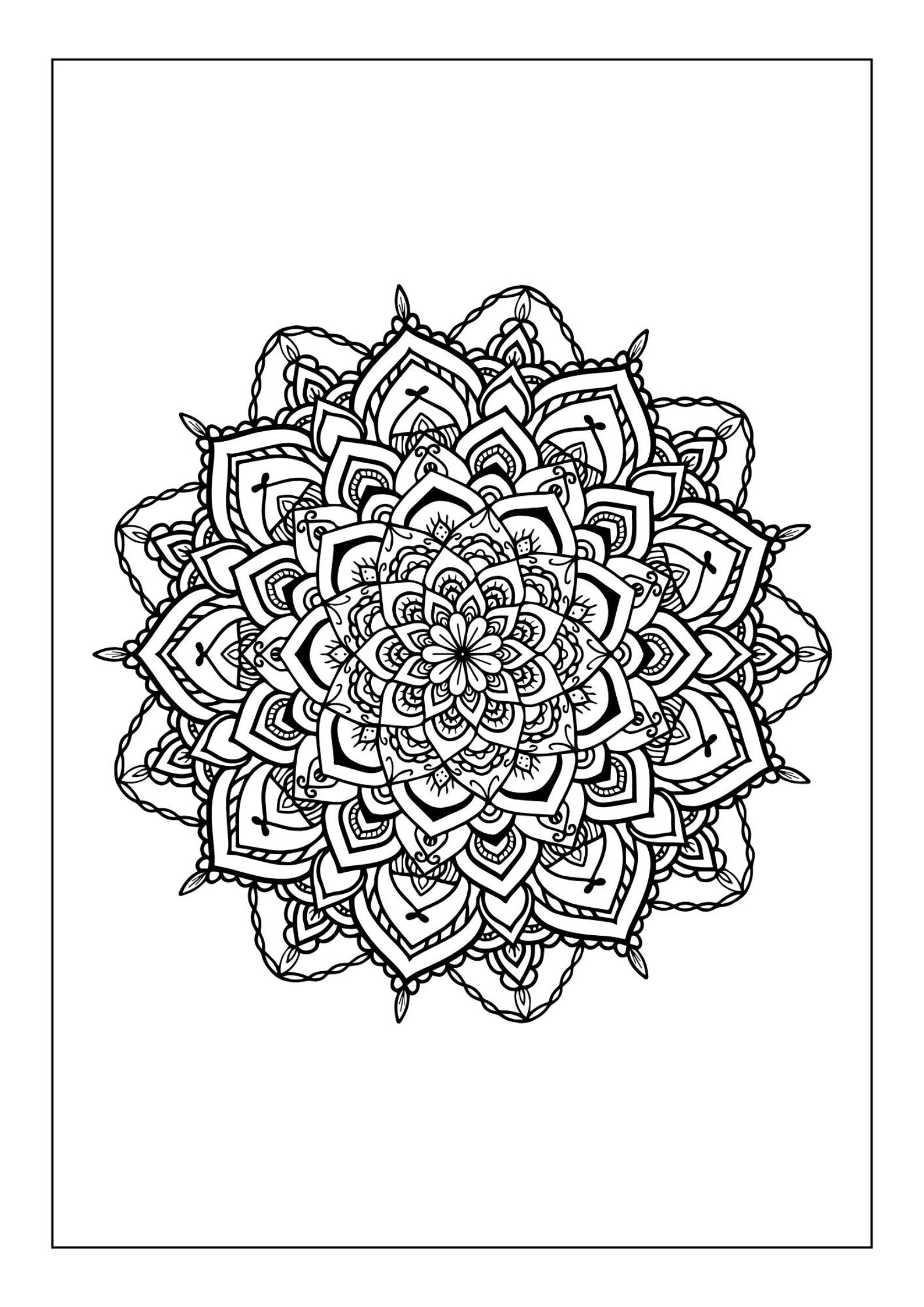 Mandala Art Coloring Templates - Etsy