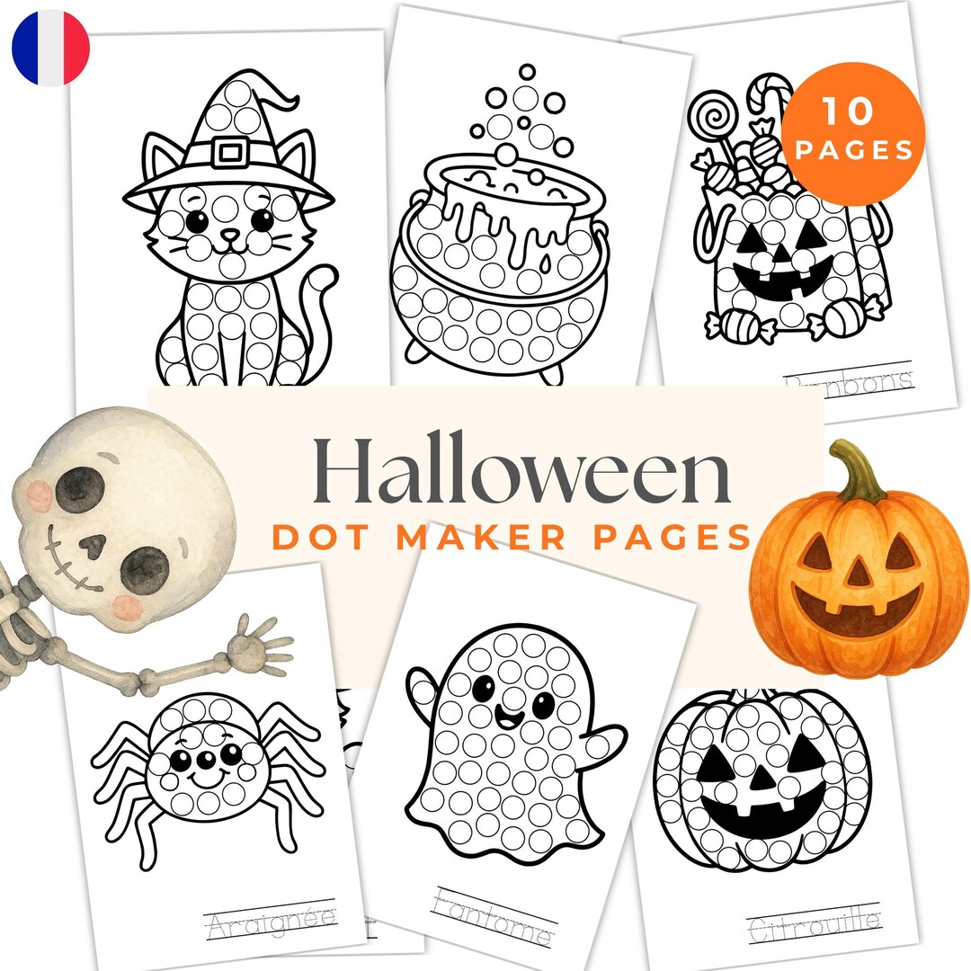 Halloween Dot Marker Printable, Dot Marker Activity, Dot Marker ...
