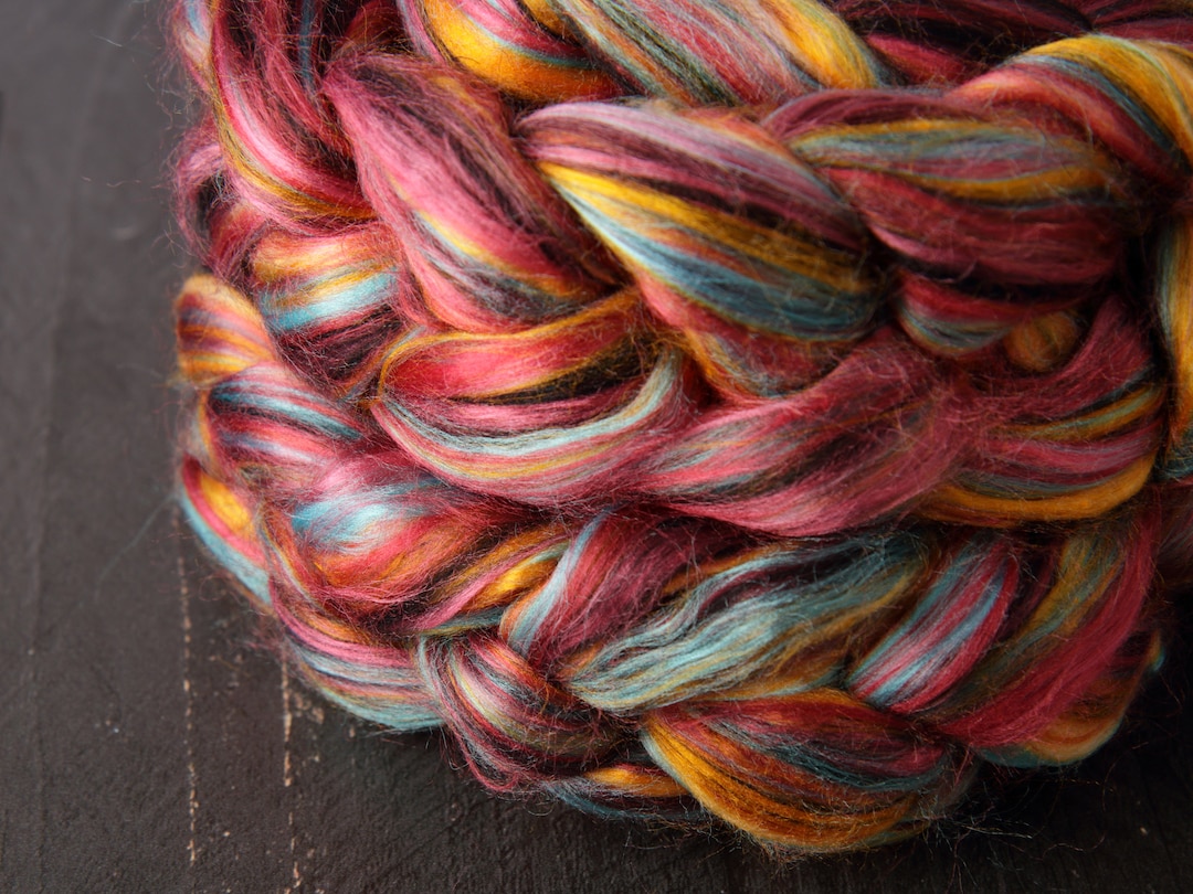 Bamboo & Merino Wool Blended Spinning Fibre 100g – ‘desert Rain ...