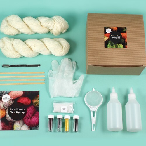 Hand Painted Yarn Dyeing Kit 100g Superwash Pure Merino or - Etsy