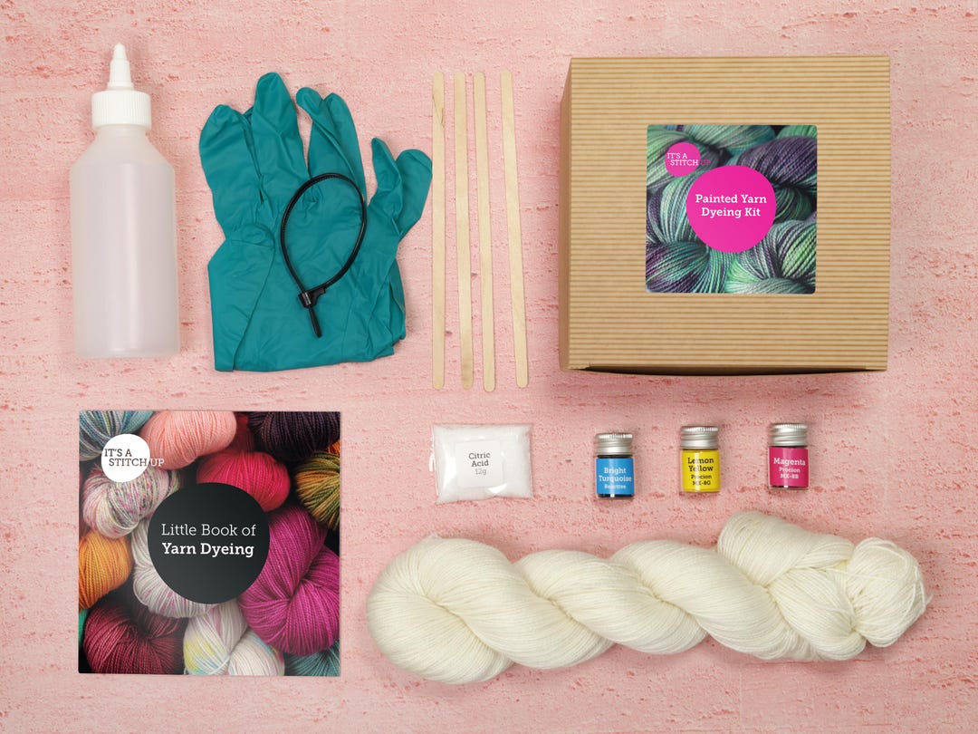 Hand Painted Yarn Dyeing Kit for Beginners – 100g Merino or British ...