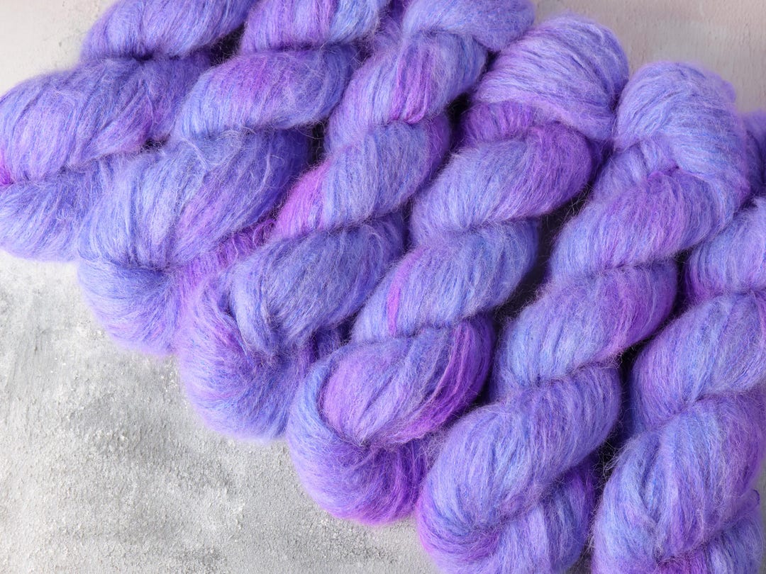 Baby Suri Alpaca & Silk Blend Brushed Lace Hand Dyed Knitting Yarn 50g ...