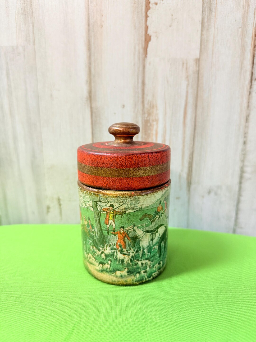 Vintage Porcelain Tobacco Jar - Etsy