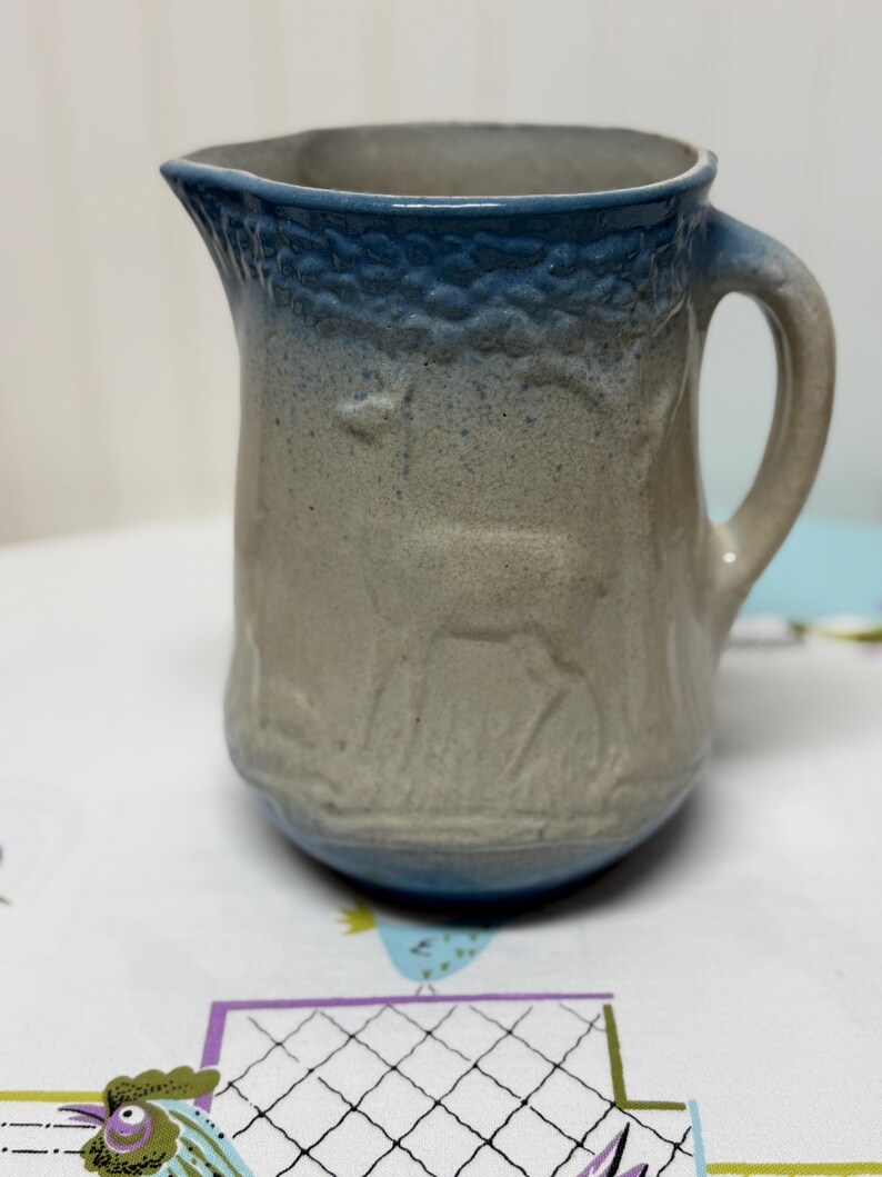 Brush Mccoy Deer and Fawn Salt-glazed Stoneware Pitcher - Etsy