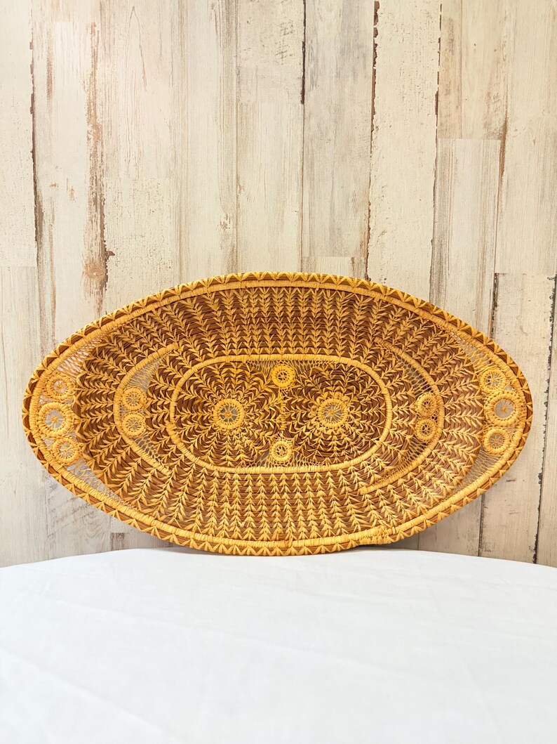 Vintage Coushatta (koasati) Pine Needle Basket Tray - Etsy
