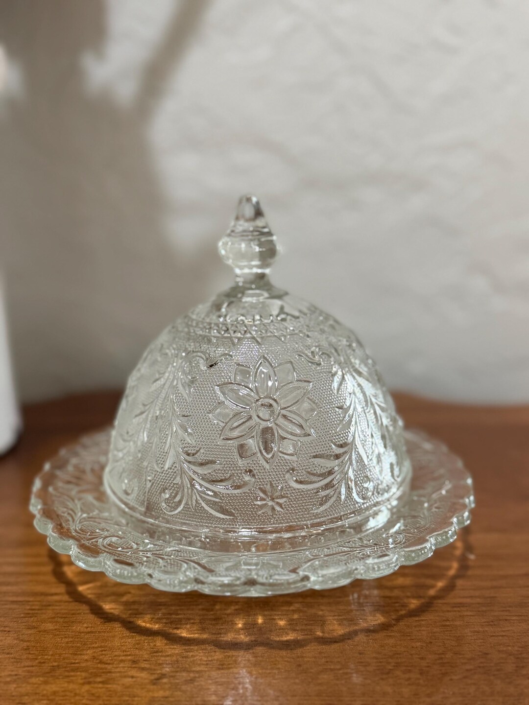 Vintage Indiana Glass Sandwich Pattern Butter Dish - Etsy
