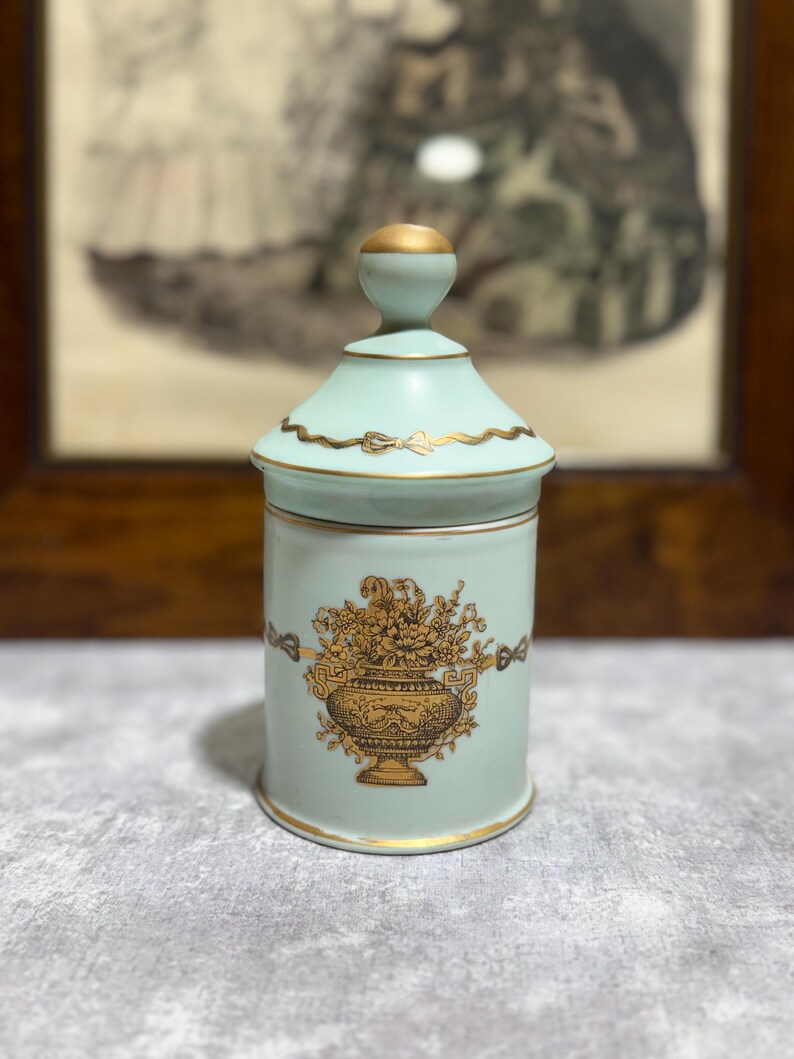 Hand-painted Ardalt Lenwile Japan Porcelain Lidded Jar – Gold European ...