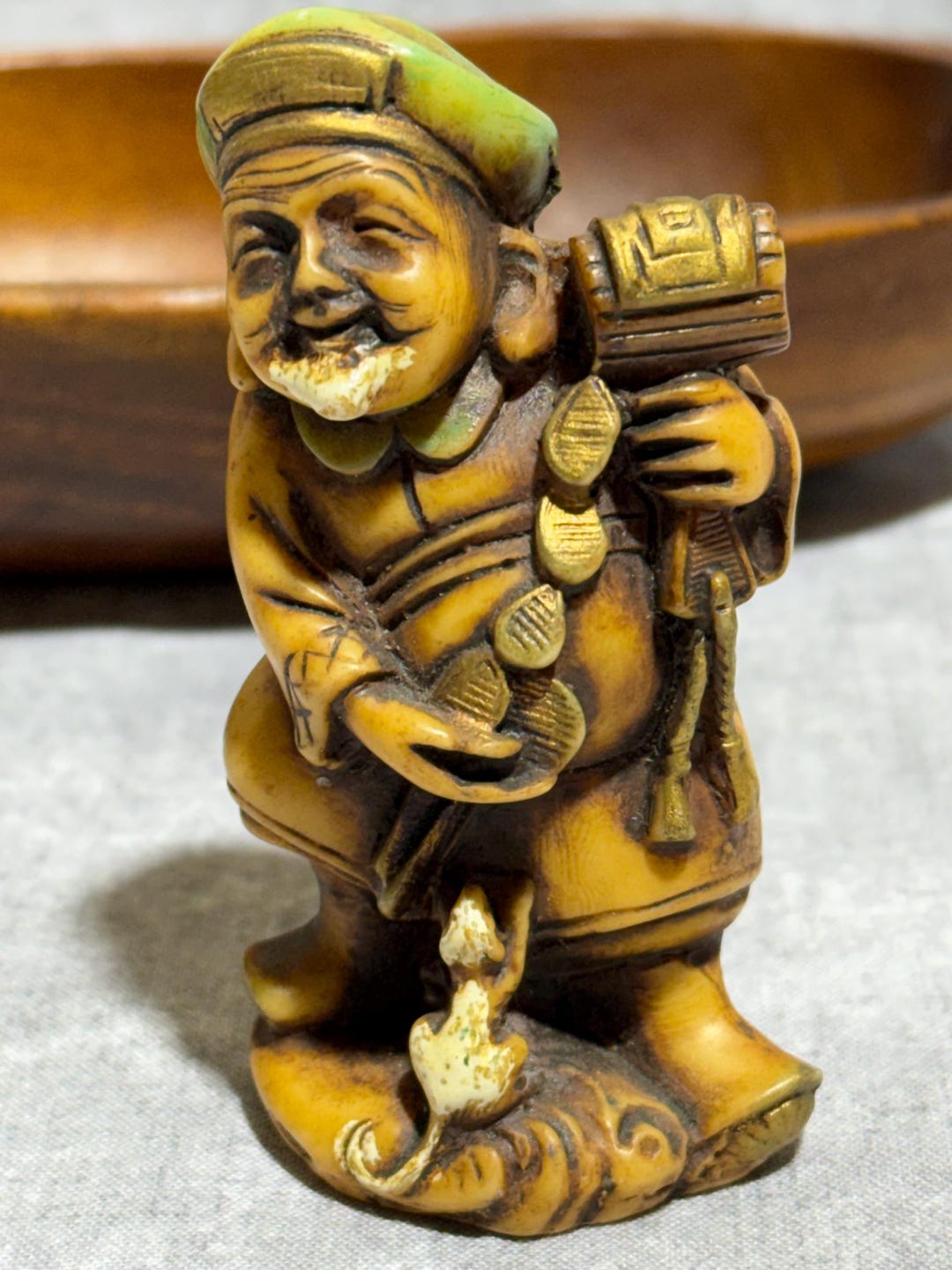 Japanese Daikoku, (god of Wealth) MCM Italian Resin Figurine - Etsy