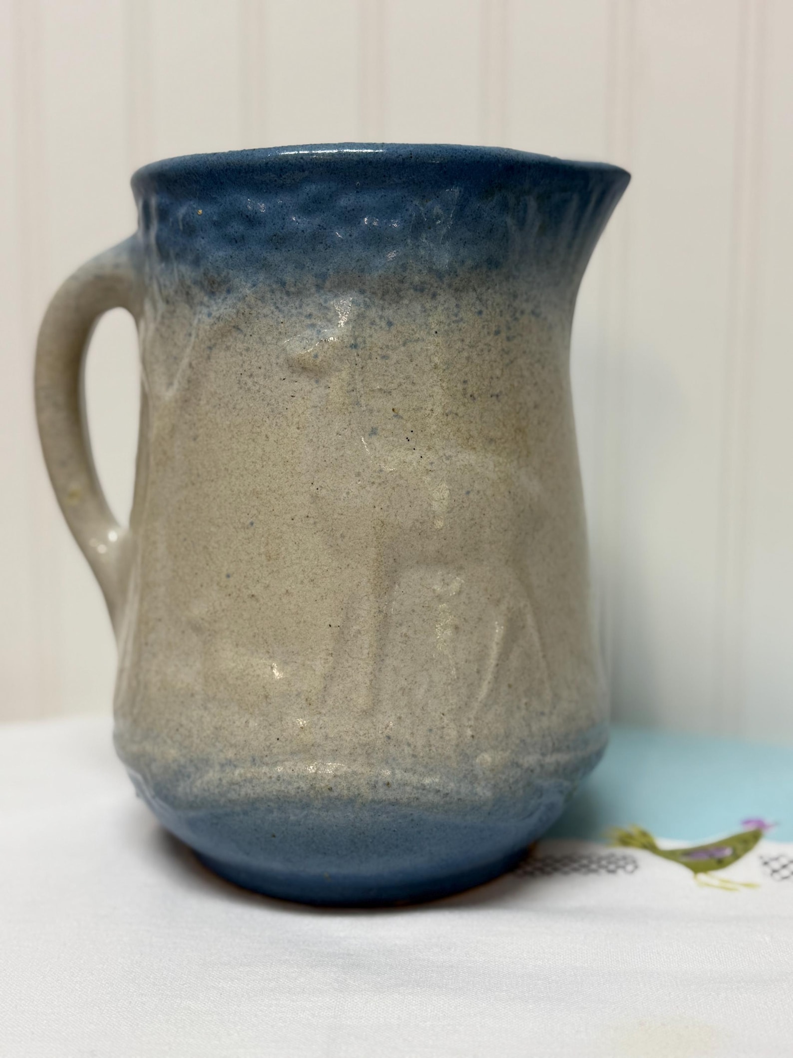 Brush Mccoy Deer and Fawn Salt-glazed Stoneware Pitcher - Etsy
