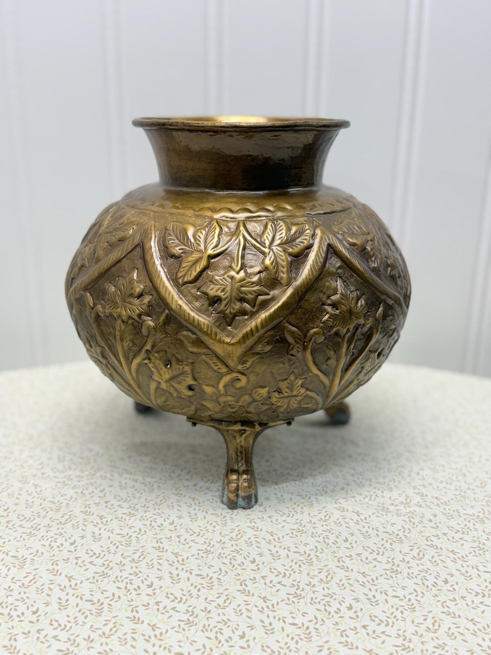 Lacquered Brass India Planter - Etsy
