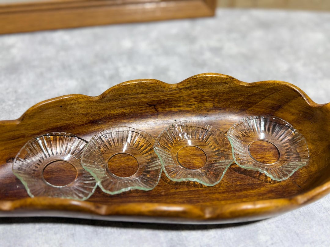 Set of 4 Textured Glass Petal-shaped Bobeches for Candle Holders - Etsy