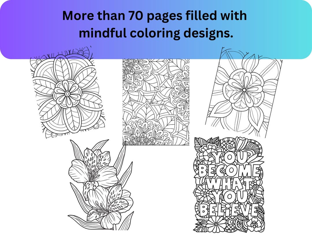 Mindful Coloring Sheets - Etsy