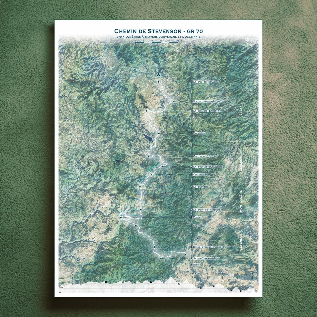 Stevenson Trail GR 70 Map – Artistic Plan Mapping | Wall Map Poster ...